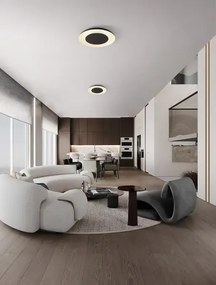 LED stmívatelné černo-bílé designové stropní svítidlo Epos 2