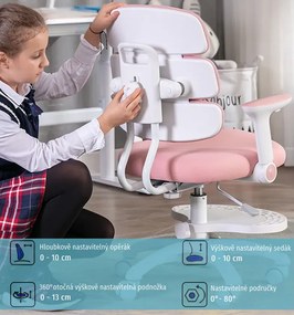 Dětská rostoucí židle Neoseat KIDDY THREE — látka, pratelný potah, modrá