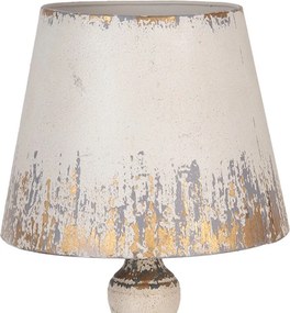 Béžová antik kovová stolní lampa Aurélia - Ø 32*47 cm E27/ma* 1*60W