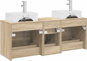 Sada koupelnových skříněk 3 ks Dub sonoma 49,5 x 41 x 62,5 cm 3405845