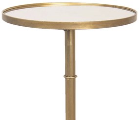 Zlatý kovový odkládací stolek – 40x81 cm