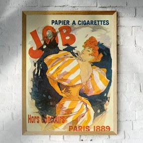 Retro plakát Papírové práce a cigarety