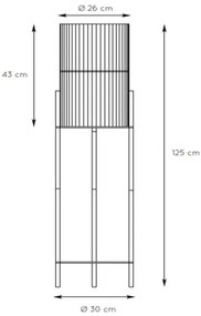 Lucide 03740/01/72 - Stojací lampa JANTINE 1xE27/40W/230V