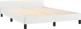 Rám postele s čelem bílý 140x190 cm umělá kůže 3125568