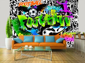 Tapeta graffiti - fotbal (150x105 cm) - Murando DeLuxe