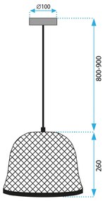 Toolight Stropní svítidlo APP1336-1CP