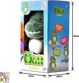 Dinosaurus Max zelený / Interaktivní plyšová hračka / chodí a mluví /