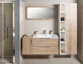 Sapho Espace koupelnová skříňka vysoká 35 x 172 x 32 cm 2x dvířka levá/pravá dub cuneo hnědá ESC230-2525