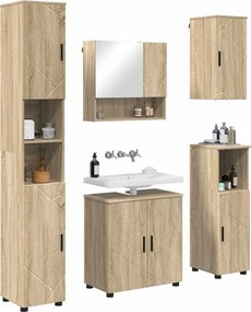 Sada koupelnového nábytku 5 ks Sonoma dub 61 x 35 x 64 cm 3392985