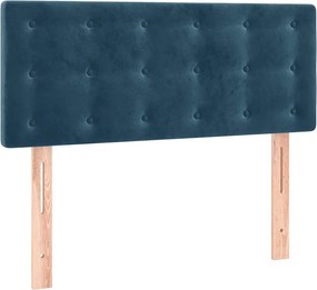 Box spring postel s matrací tmavě modrá 100x200 cm samet 3141531