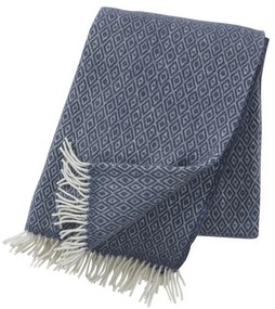 Vlněný pléd Stella smokey blue 130x200, Klippan Švédsko Modrošedá