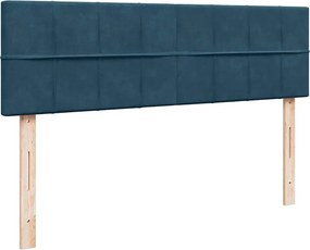 Osmanský rám postele s matrací tmavě modrá 140x200cm samet 3311781