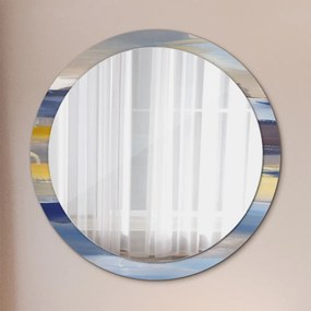 Kulaté dekorativní zrcadlo Abstraktní obrázek fi 100 cm