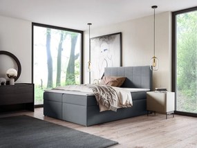 Eka Kontinentální čalouněná postel SMART - Trinity (180x200 cm) Barva látky Trinity: Černá (Trinity 2316)