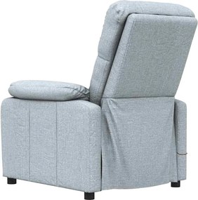 Masážní křeslo světle šedé textil 289672
