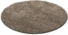 Kusový koberec Life Shaggy 1500 mocca (Varianta: Kulatý 160 cm průměr)