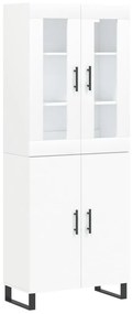 vidaXL Skříň highboard bílá 69,5 x 34 x 180 cm kompozitní dřevo