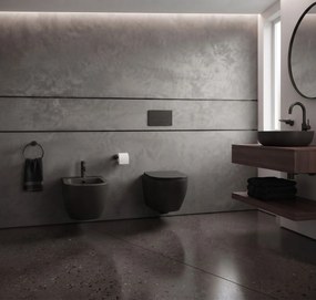 Erga Lily, závěsný bidet 490x360x320 mm, černá matná, ERG-V03-LILY-BD-BK