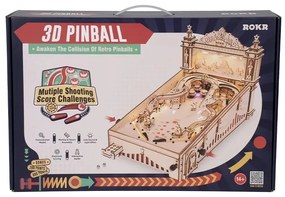 RoboTime 3D dřevěná mechanická skládačka Pinball