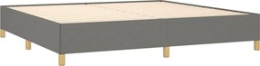 Box spring postel s matrací tmavě šedá 200x200 cm textil 3142522