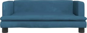 Pelíšek pro psy modrý 80 x 45 x 30 cm samet 171894