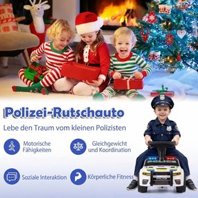 Costway Policejní auto pro batolata Auto s blikajícími světly Hudební siréna