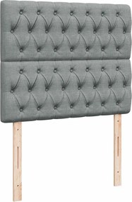 Box spring postel s matrací světle šedá 120x190 cm textil 3292002