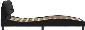 Rám postele bez matrace Hvar černý 100x200 cm umělá kůže 3207981