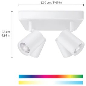 WiZ - LED RGBW Stmívatelné bodové svítidlo IMAGEO 4xGU10/4,9W/230V bílá Wi-Fi