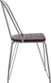 Šedá/v tmavě přírodní barvě jídelní židle z jilmového dřeva District – Premier Housewares