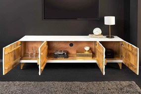 Designový TV stolek Venetia 180 cm bílé mango