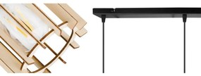 Závěsné svítidlo Timber 7, 3x dřevěné stínítko