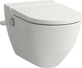 Laufen Cleanet Navia - Elektronický bidet s keramikou, závěsný, boční přívod vody, Rimless, SoftClose, LCC Active, bílá H820601A007171