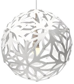 david trubridge Květinová závěsná lampa Ø 40 cm bílá