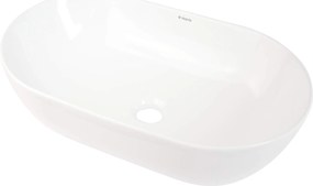 Deante Peonia, keramické umyvadlo na desku 500x305x140 mm, bílá lesklá, DEA-CDE_6U5S