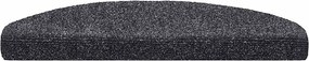 Schodové rohože samolepicí 10 ks 65 x 21 x 4 cm tmavě šedé, půlkulaté, velké 149701