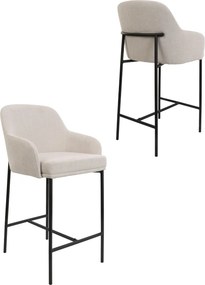 Barová židle Zafiro Arm Black, béžová