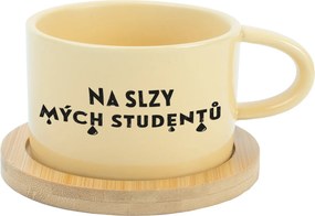 NA SLZY MÝCH STUDENTŮ - žlutý hrníček makronka 200 ml
