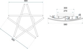 Toolight - Moderní stropní LED svítilna APP399-C, chrom, OSW-06915