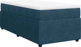 Box spring postel s matrací tmavě modrá 80 x 200 cm samet 3285606