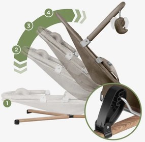 Dětské houpací křeslo Moon 30 Beige