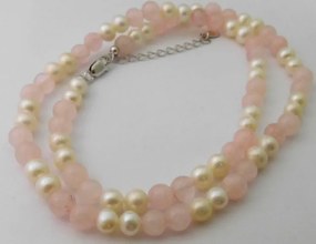 Luxusní dámský perlový stříbrný náhrdelník s kultivovanými perlami 47+5cm 030853700002