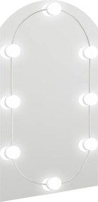 vidaXL Zrcadlo s LED světly 70 x 40 cm sklo obloukové [3102977]