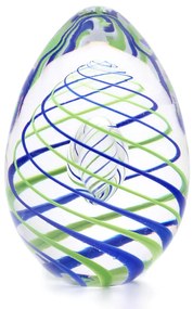 Skleněné těžítko - dekor 01, Modrá/Zelená světlá, 7 cm | České sklo od Artcristal Bohemia