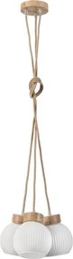 Lustr na lanku LOOMIS 3xE27/15W/230V 130 cm béžová/dub