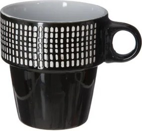 Sada porcelánových šálků na stojanu, 6 ks, 260 ml