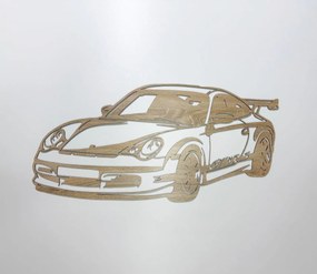 dřevo života Dřevěný obraz Porsche 911 GT3 RS - II. jakost Zvolte rozměr (cm): 80x39, Zvolte barvu dekoru: Dub Sonoma