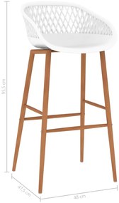 vidaXL Marketos Barové židle 2 ks bílé