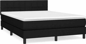 Box spring postel s matrací černá 140x200 cm textil 3140059