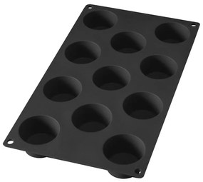 Černá silikonová forma na 11 mini muffinů Lékué